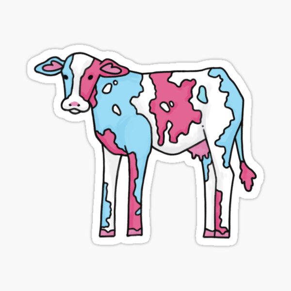 "Trans Pride Cow" Sticker for Sale by savannah-walton | Redbubble