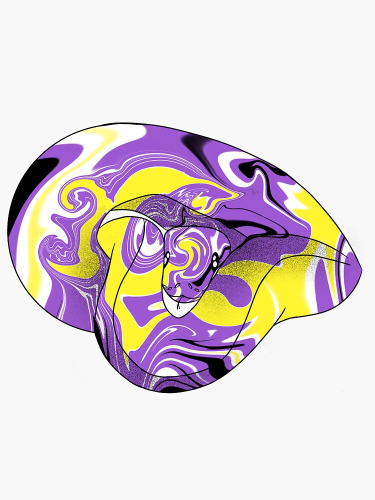"Non-binary snake ^^" Sticker for Sale by Itsnananymph7 | Redbubble