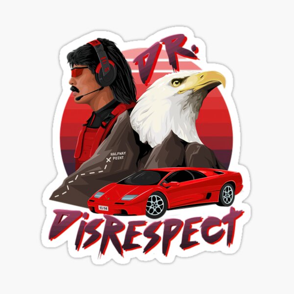 "DR DISRESPECT" Sticker for Sale by TokyoRevengerss | Redbubble