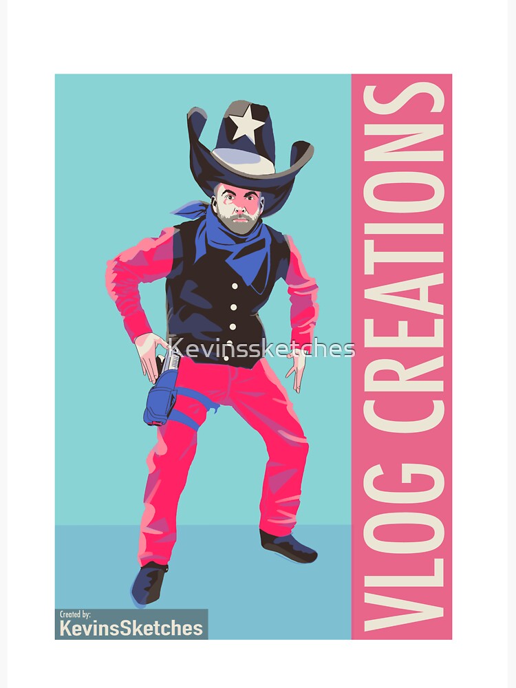 "Cowboy Ross Illustrated by KevinsSketches" Sticker for Sale by ...