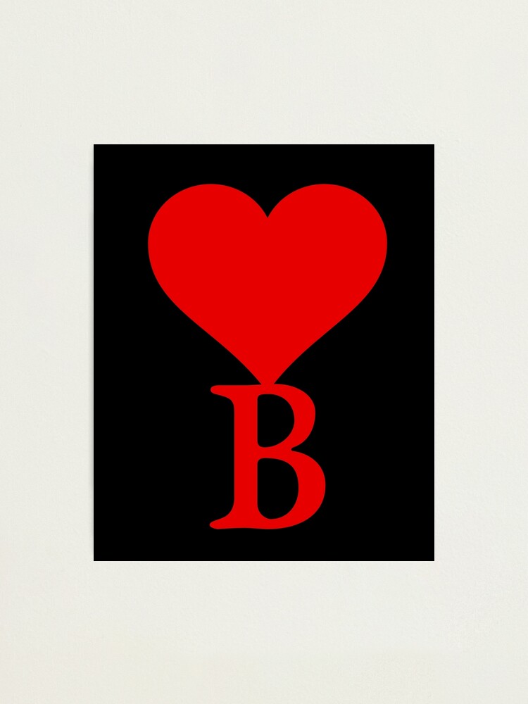 Lámina fotográfica «Corazón con la inicial de la letra B || Backgroung ...