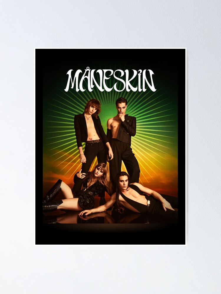 "MANESKIN Måneskin merchandising" Poster for Sale by lacato | Redbubble