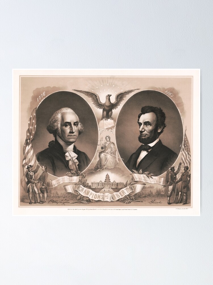 Póster «George Washington y Abraham Lincoln - Los campeones de la ...