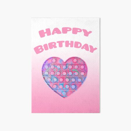 "Happy Birthday Poppit Fidget " Art Board Print by Blobertinka | Redbubble