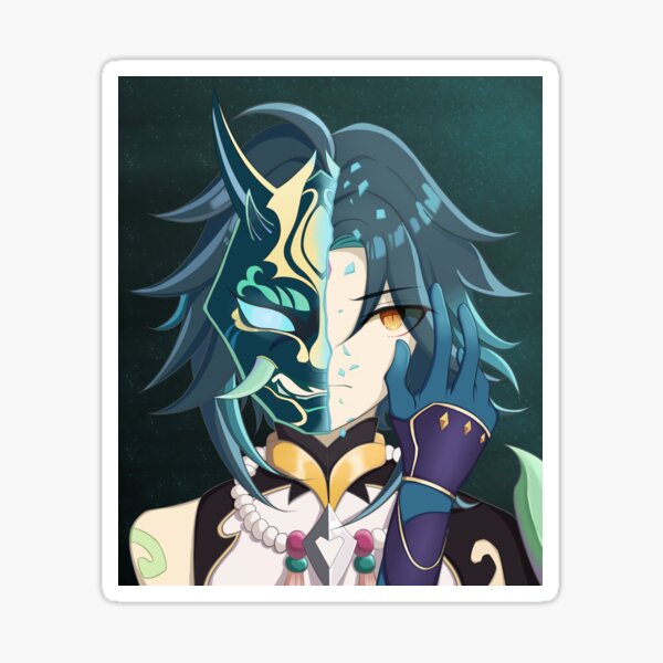 "Xiao and Mask" Sticker for Sale by Nookzi96 | Redbubble