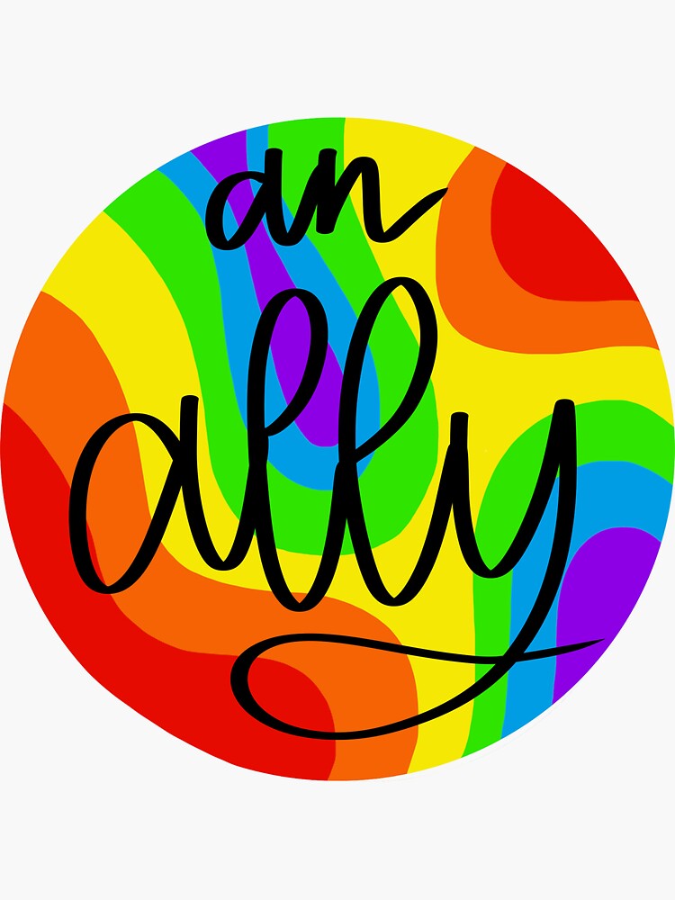 "lgbtq ally" Sticker for Sale by desibabi11 | Redbubble
