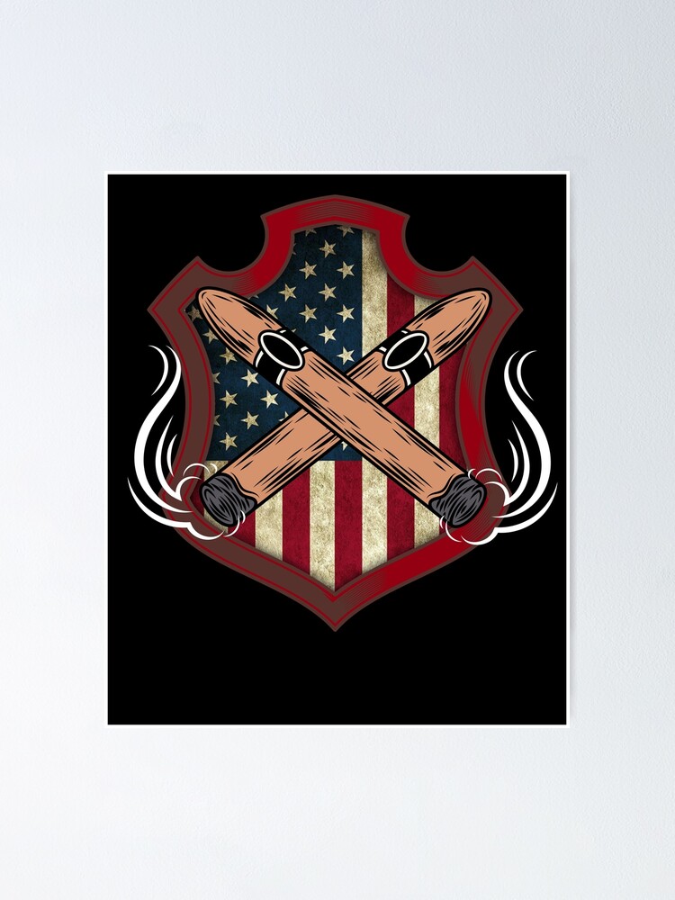 "Patriotic USA American Flag Cigar" Poster for Sale by tshirtexpressiv ...