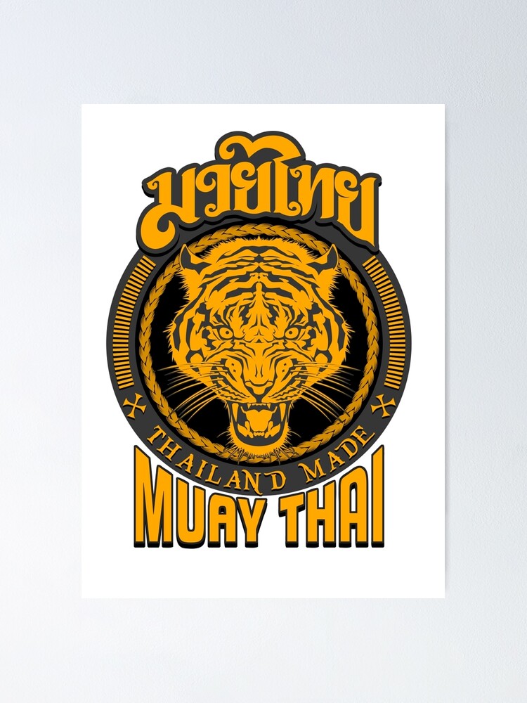 "tiger sagat muay thai thailand martial art logo" Poster for Sale by ...