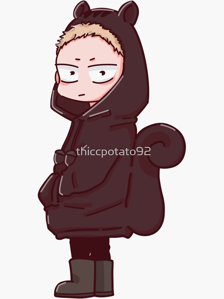 "Akihiko Kaji - Squirrel Chibi" Sticker for Sale by thiccpotato92 ...