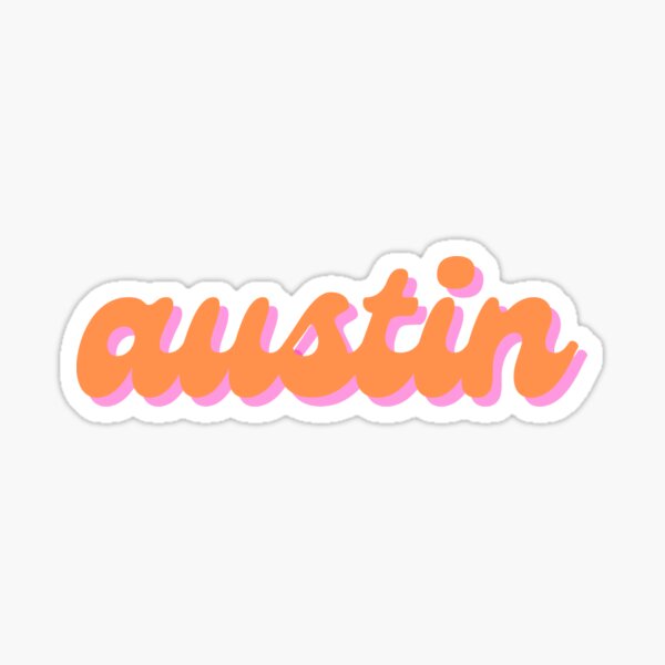 "Retro Austin" Sticker for Sale by NatInCbus | Redbubble
