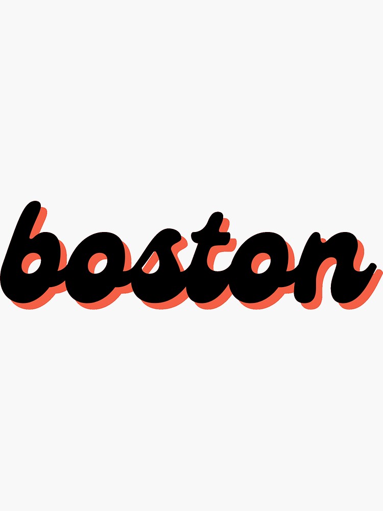 "Retro Boston" Sticker by NatInCbus | Redbubble