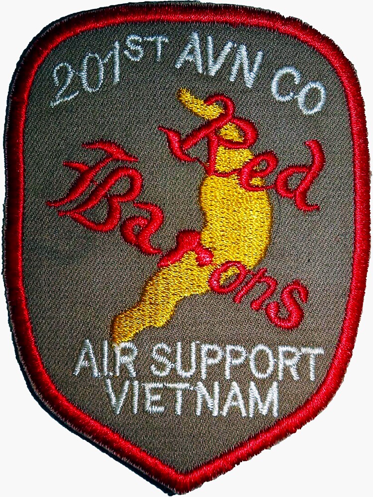 "201st AVIATION COMPANY - RED BARONS" Sticker for Sale by militarygifts ...