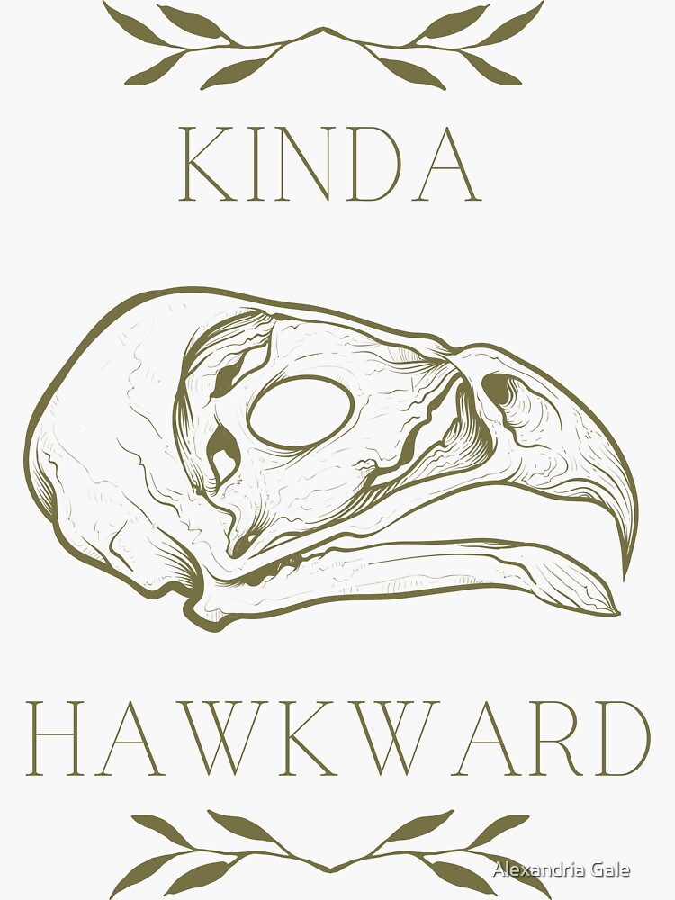 "Hawkward " Sticker for Sale by katali | Redbubble