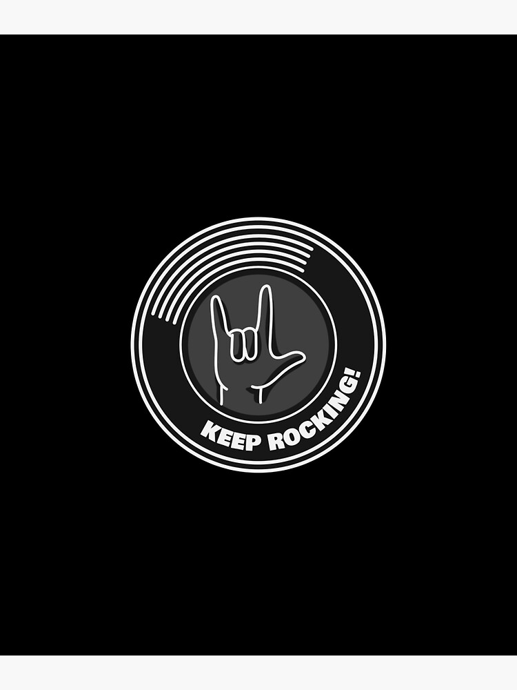 "KEEP ROCKING!" Sticker by AladdinMktgs | Redbubble
