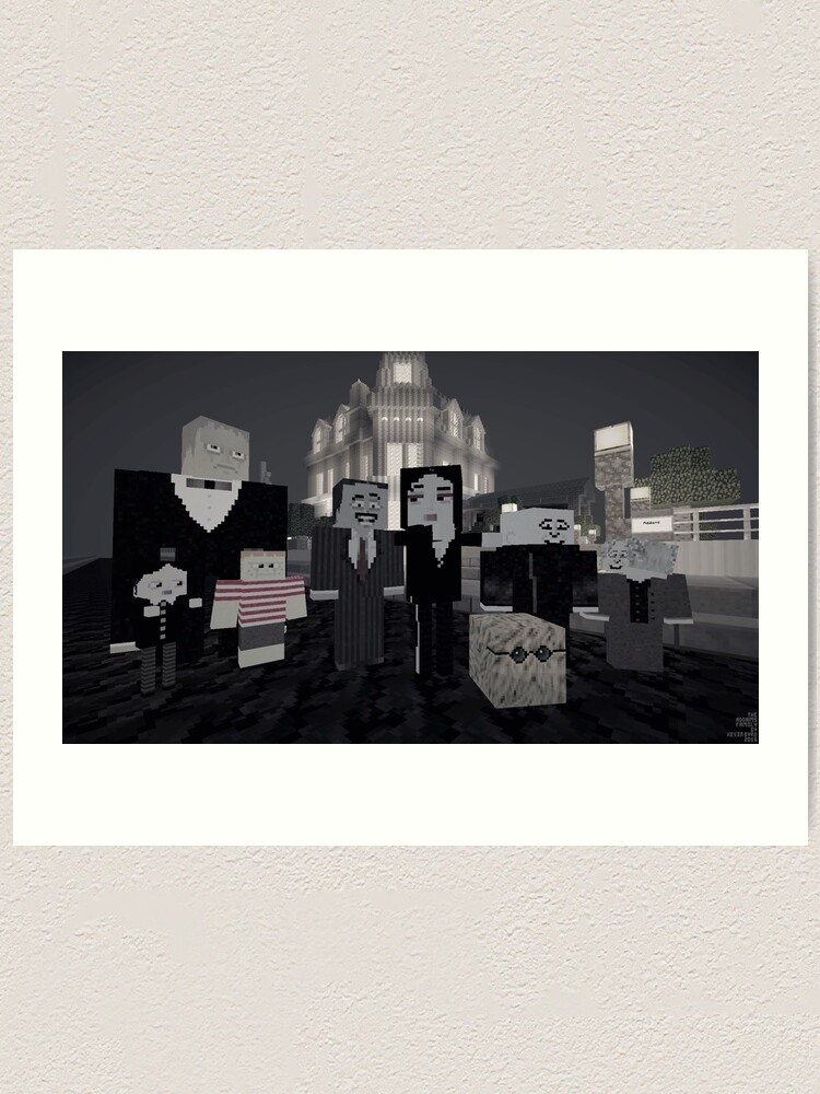 "Minecraft Addams Family" Art Print by teratoma | Redbubble