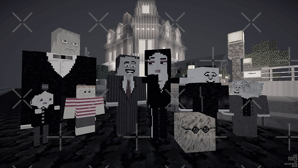 "Minecraft Addams Family" by teratoma | Redbubble