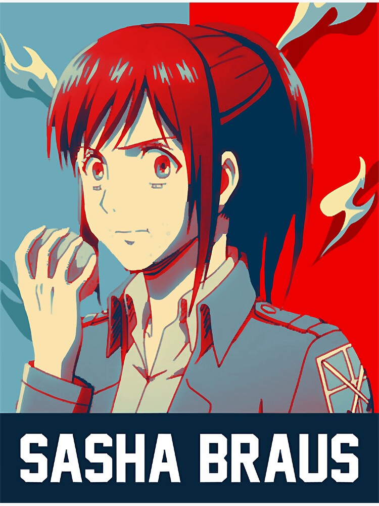 "Sasha braus attack on titan " Sticker by ndreya19 | Redbubble