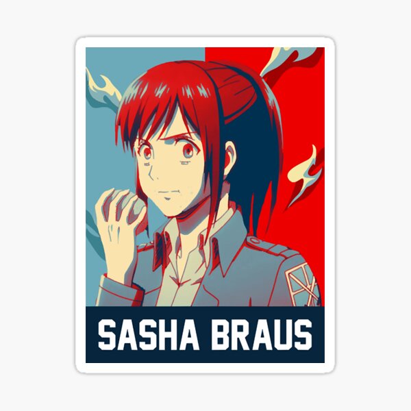 "Sasha braus attack on titan " Sticker by ndreya19 | Redbubble
