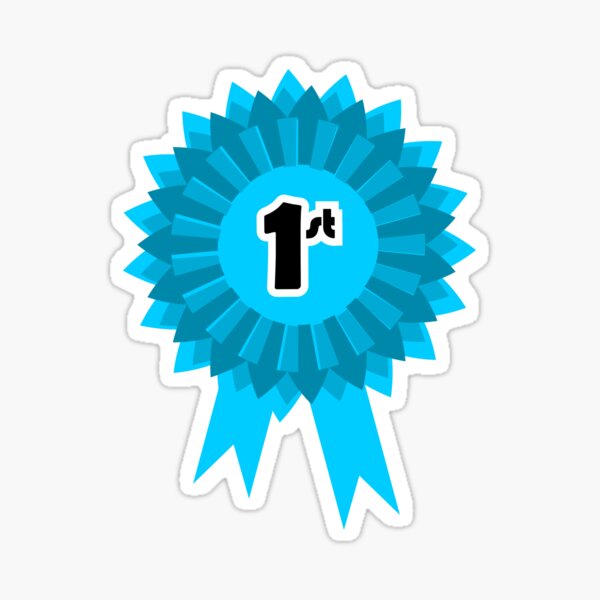 "First place" Sticker for Sale by BlueBerry45 | Redbubble