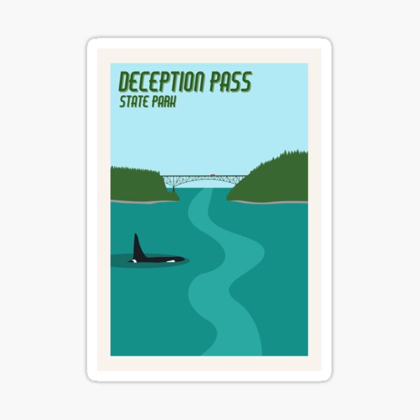 "Deception Pass Vintage" Sticker for Sale by SonOfAJeffer | Redbubble