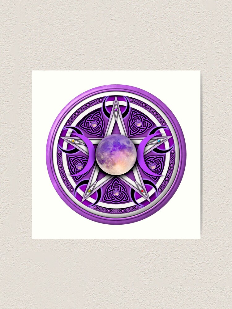 "Purple Celtic Pagan Pentacle" Art Print by NaumaddicArts | Redbubble
