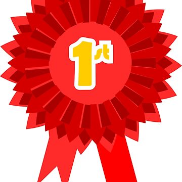 "First place red" Sticker by BlueBerry45 | Redbubble