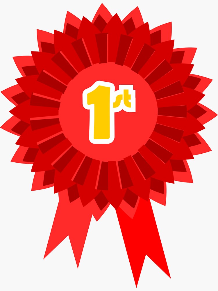 "First place red" Sticker by BlueBerry45 | Redbubble