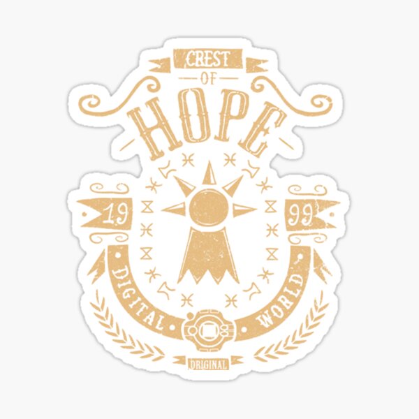 "Digimon Crest of Hope - Angemon - T.K Shirt" Sticker by momotiz8 ...
