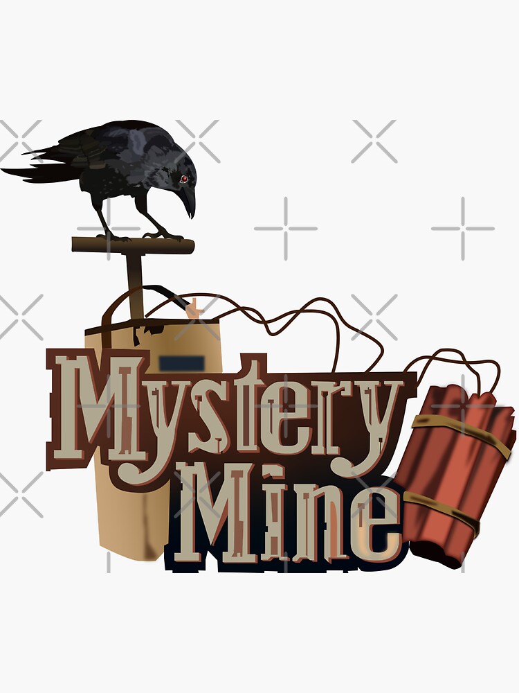 "Mystery Mine Logo Design" Sticker for Sale by carowindsfanson | Redbubble