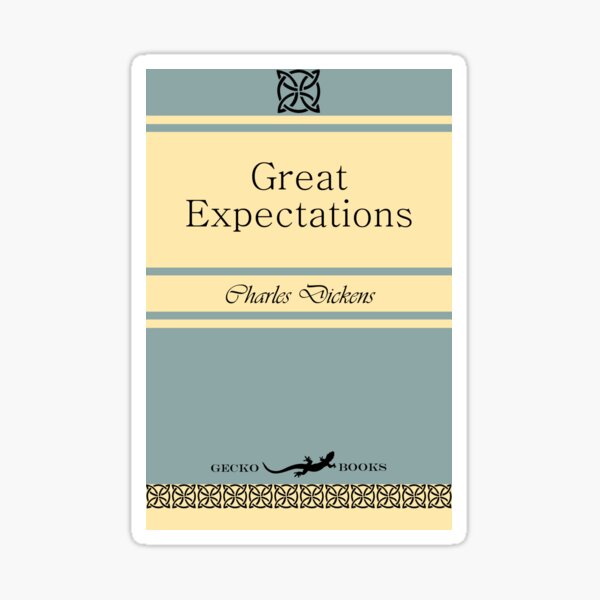 "Great Expectations Retro Book Cover" Sticker by JoolyA | Redbubble