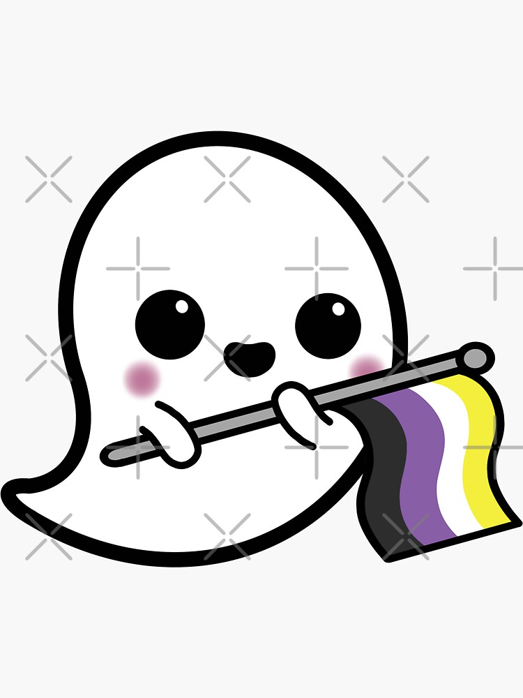 "Non-binary Pride Ghost" Sticker for Sale by NerdyCupcake559 | Redbubble