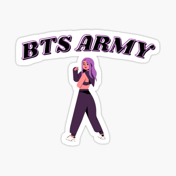 "BTS ARMY" Sticker by printyourparcel | Redbubble