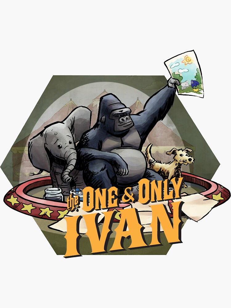 "The One and Only Ivan" Sticker by elainfelicity | Redbubble