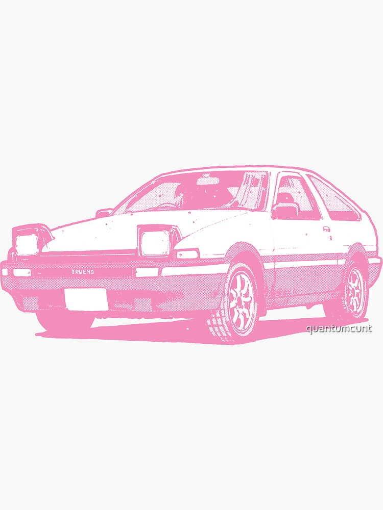 "Ae86 [Pink]" Sticker by quantumcunt | Redbubble