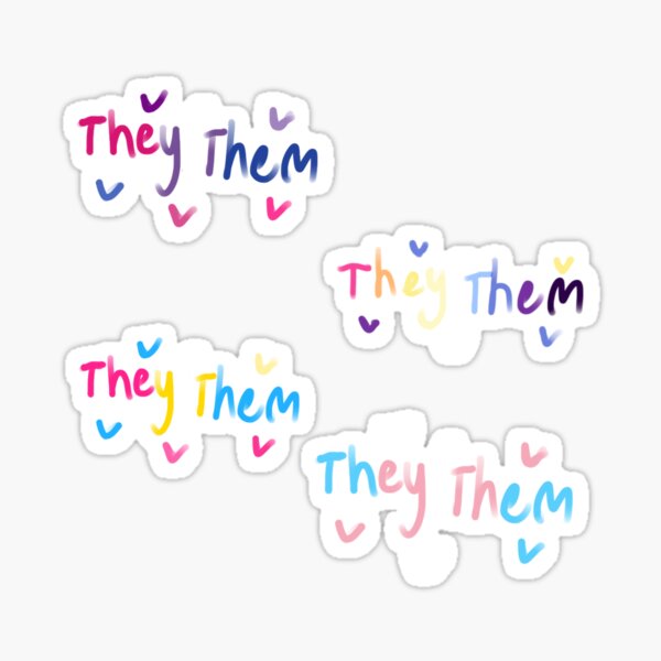 "They them pronoun sticker pack" Sticker for Sale by wishblue | Redbubble