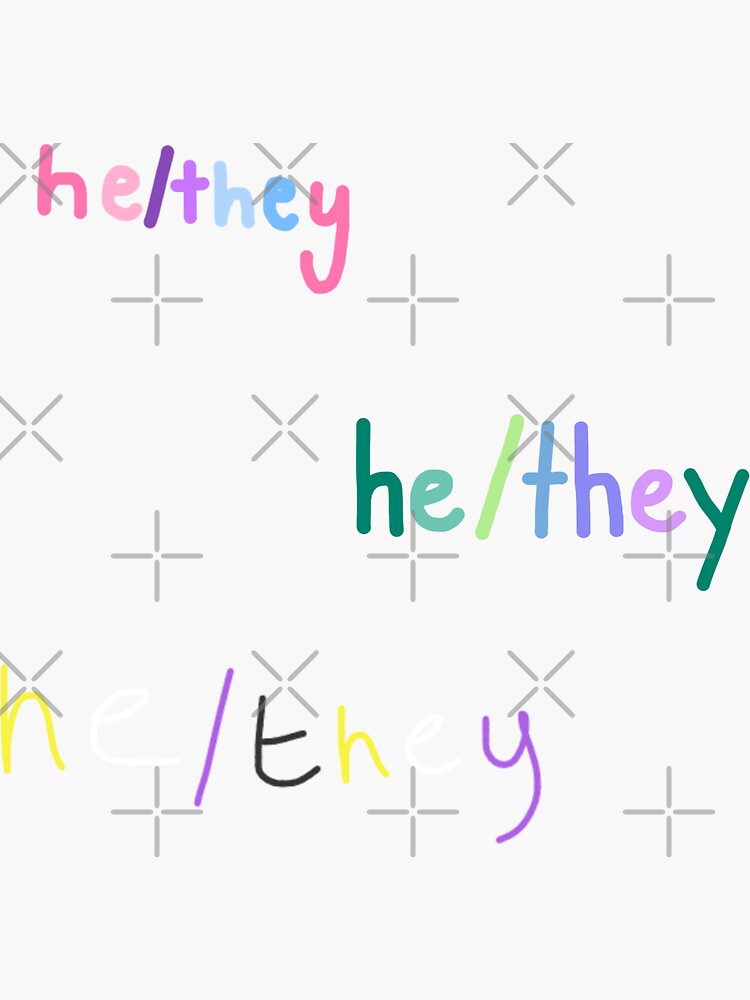 "He they sticker pack" Sticker by wishblue | Redbubble