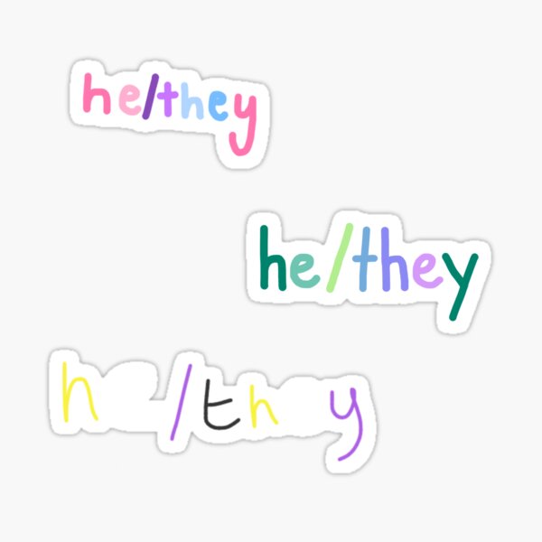 "He they sticker pack" Sticker by wishblue | Redbubble