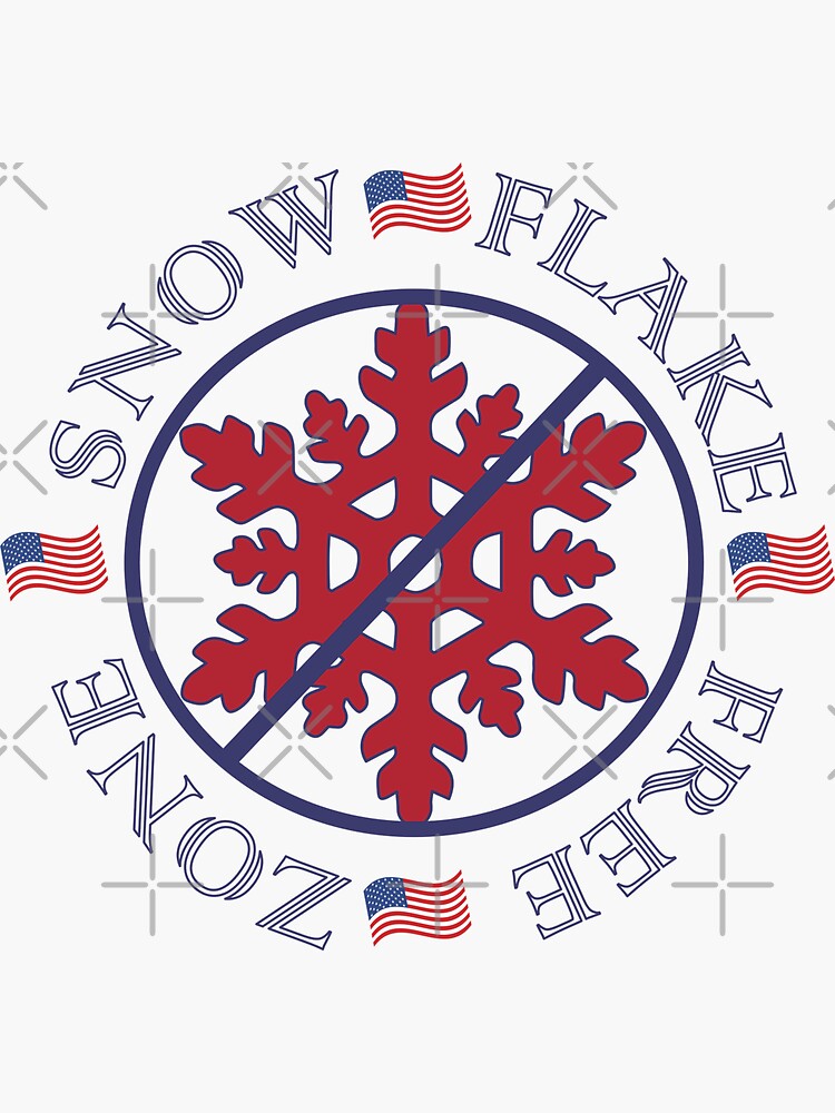 "Snowflake free zone America" Sticker for Sale by SOLprints | Redbubble