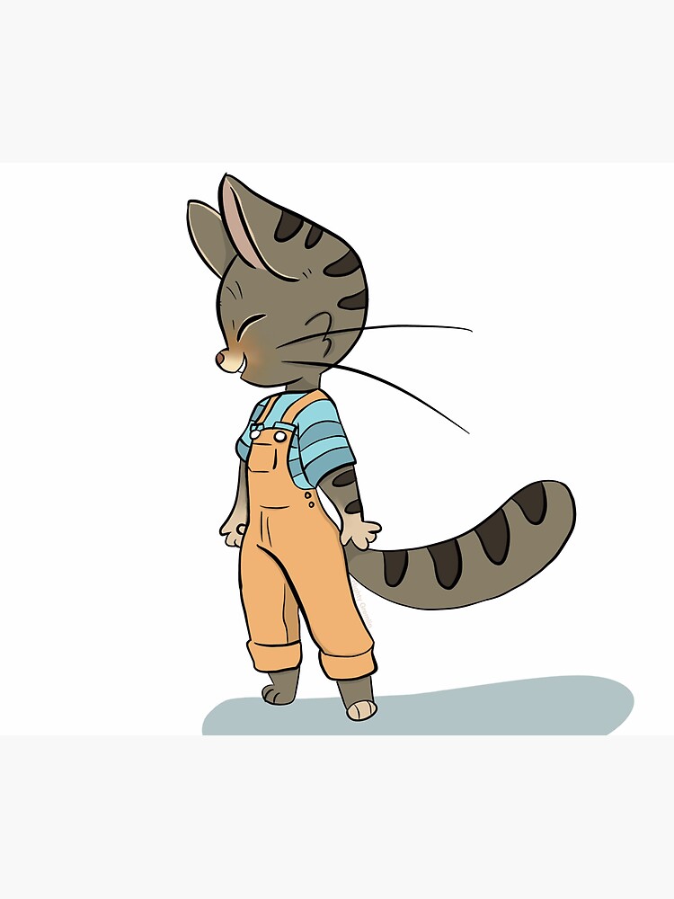 Pegatina «Gato en overoles V3» de Gremlln | Redbubble