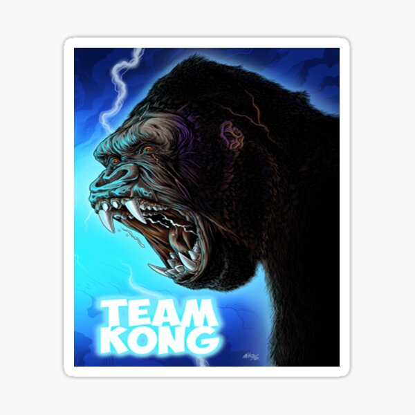 "King Kong T-ShirtTEAM KONG " Sticker for Sale by Learnon | Redbubble
