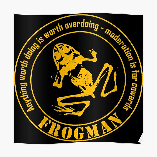 "Frogman Diver Shirt" Poster by simbabo0846 | Redbubble
