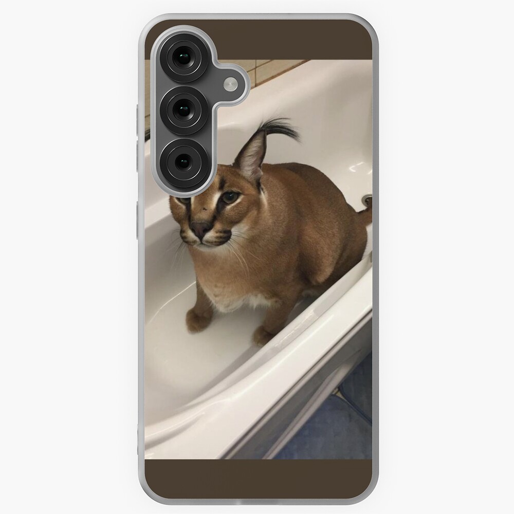 "Big floppa in the bathtub Meme" Pin for Sale by MattRuggz | Redbubble