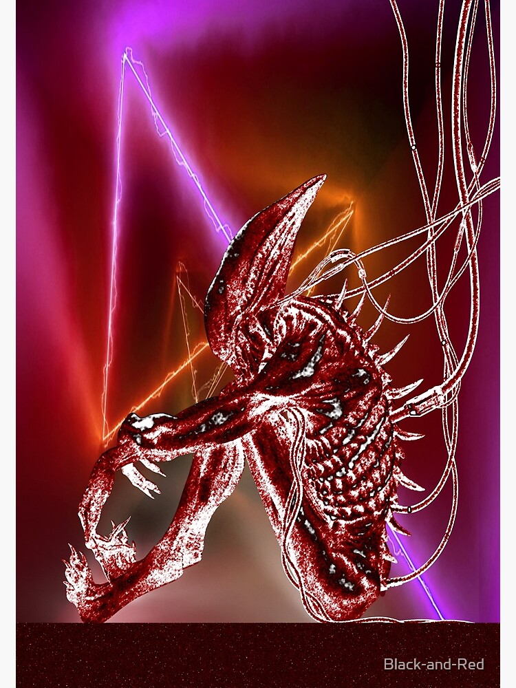 "Alien in a Laser Cage" Poster for Sale by Black-and-Red | Redbubble
