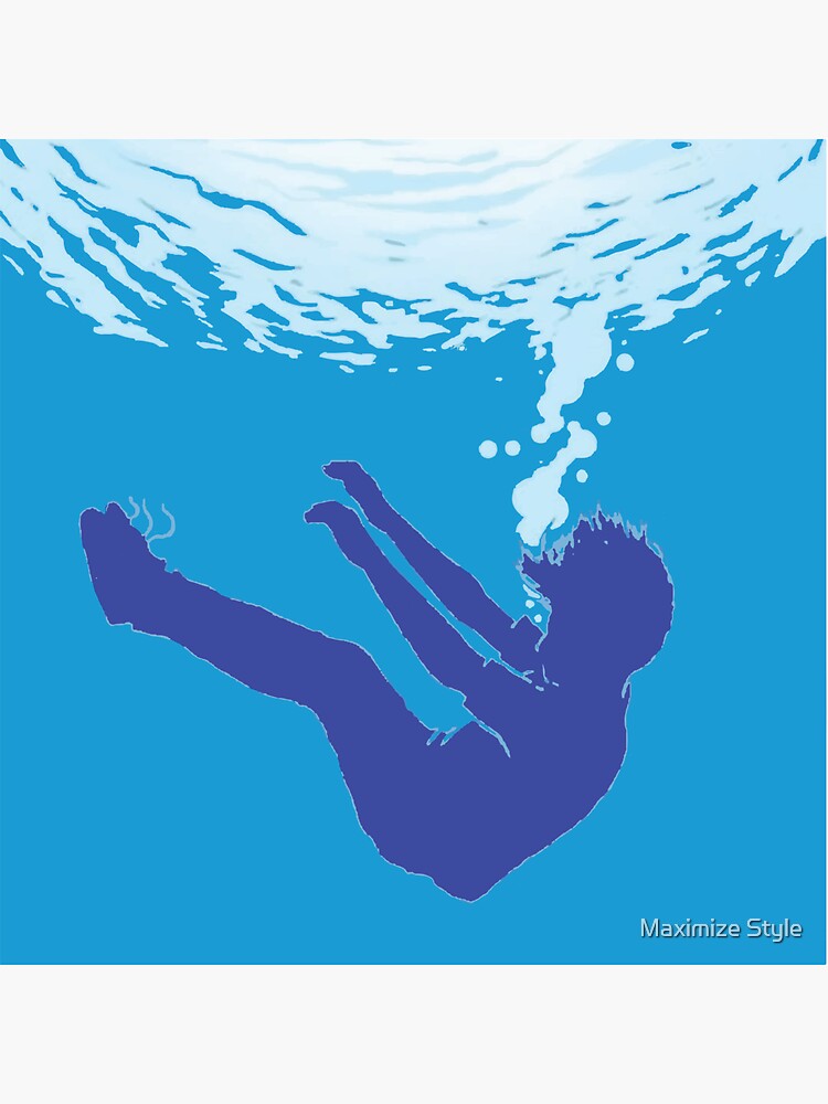 "Drowning Boy abstract art" Sticker by Qasim5 | Redbubble