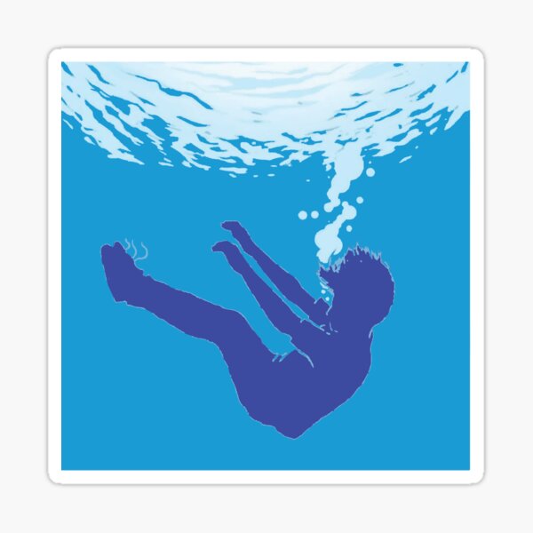 "Drowning Boy abstract art" Sticker by Qasim5 | Redbubble