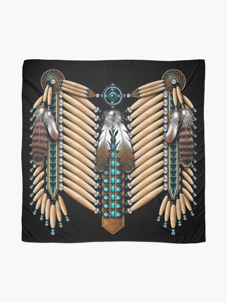 "Native American Warrior Chestplate in Bone and Turquoise" Scarf for ...