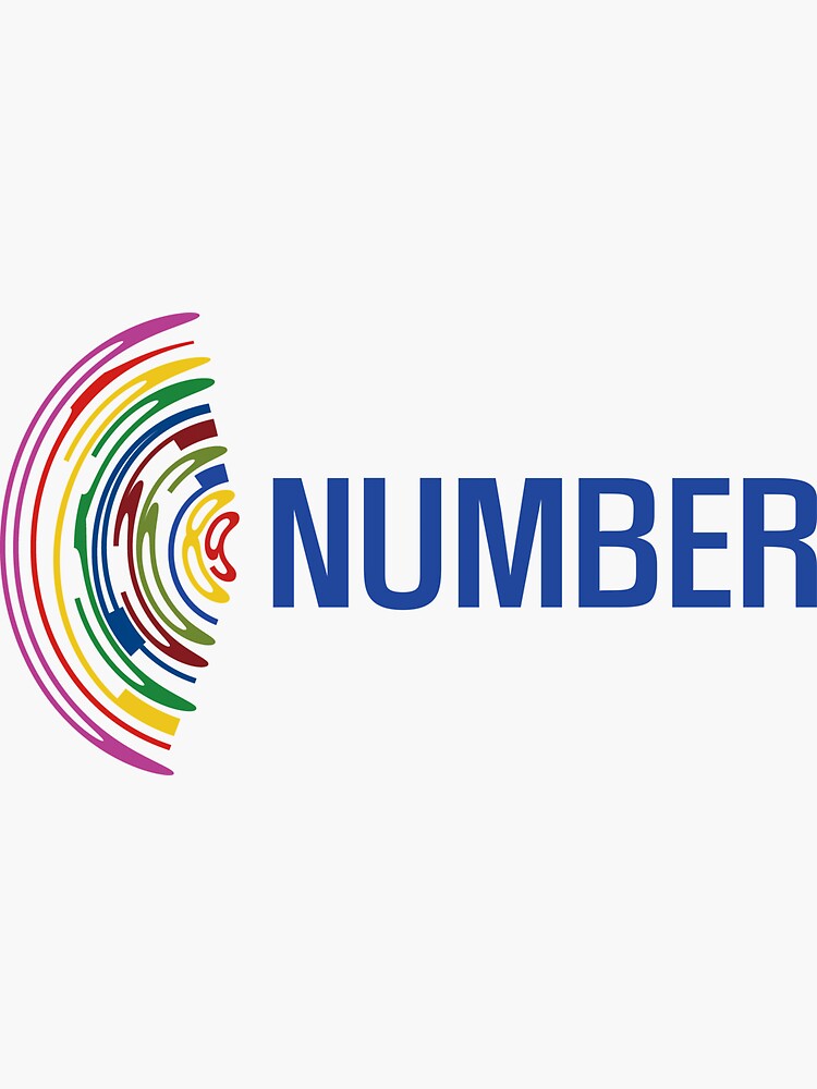 "Numeric Design" Sticker by Hyggegarden | Redbubble