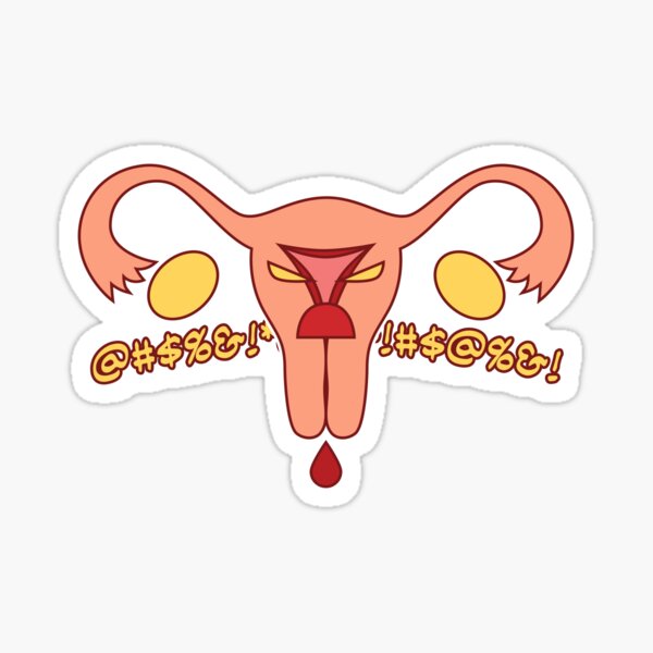 "Angry Uterus" Sticker for Sale by dreaminpng | Redbubble