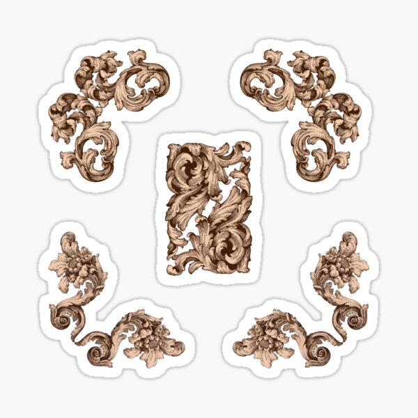 "Sticker Pack - Baroque Filigree 001" Sticker by Itsfonsey | Redbubble