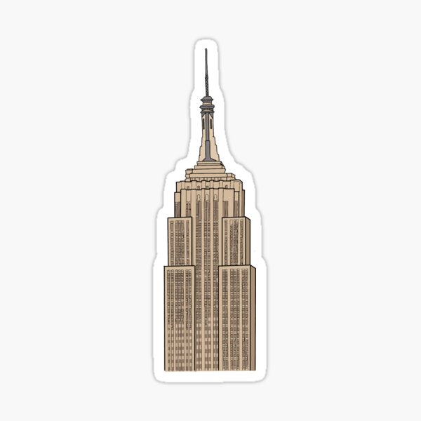 "Empire state building New York" Sticker for Sale by Urbancrew2 | Redbubble